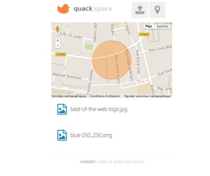 Quack Space. Le partage de fichiers geolocalisé - Les Outils Collaboratifs