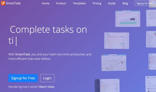 SmartTask. Outil de productivité pour le travail en équipe