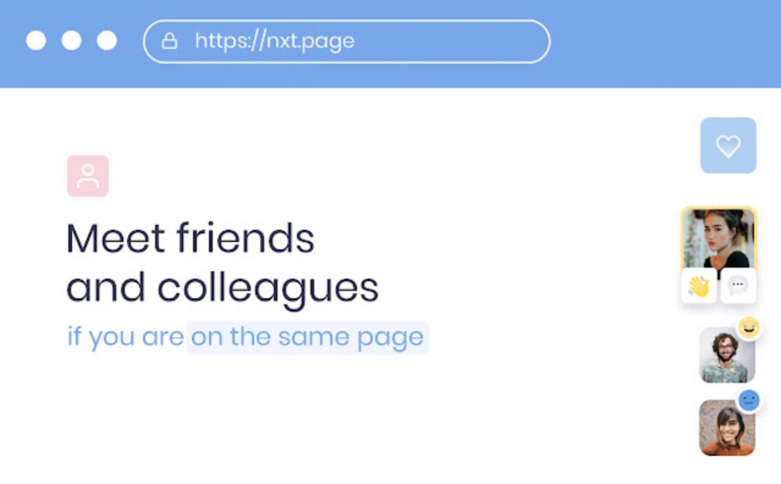 NextPage. Retrouver son cercle d'amis ou de collègues en ligne