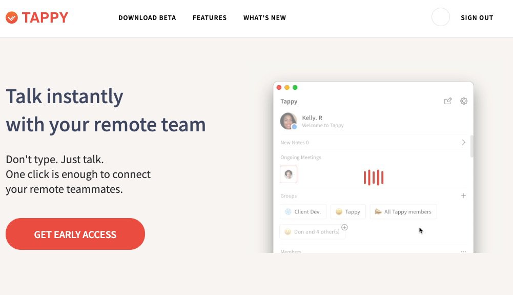 Tappy. Dialoguer avec les équipes distantes