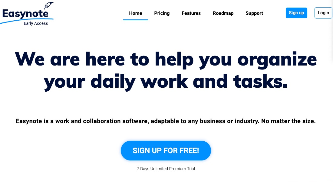 EasyNote. Organiser en mode collaboratif travail et tâches quotidiennes