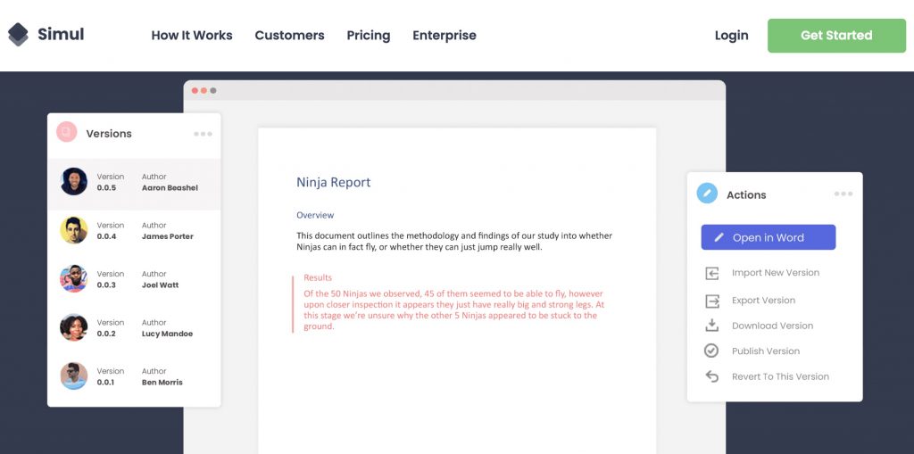 Simul. Collaborer sur des documents word en équipe